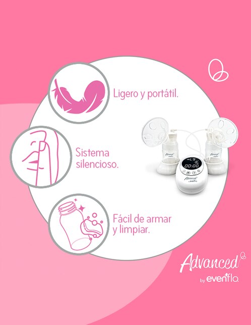 Extractor de leche eléctrico doble Advanced by Evenflo 4