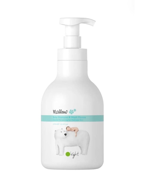 Shampoo hidratante Mallow Baby Shampoo & Wash Mousse O'Right Baby 1