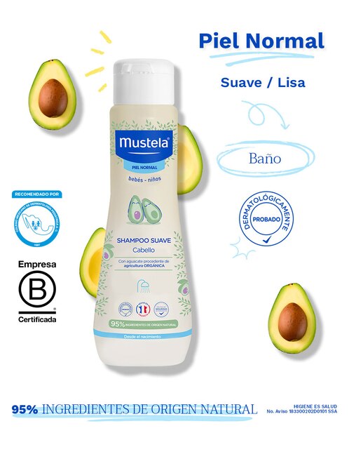 Mustela shampoo suave piel normal 200ml 3